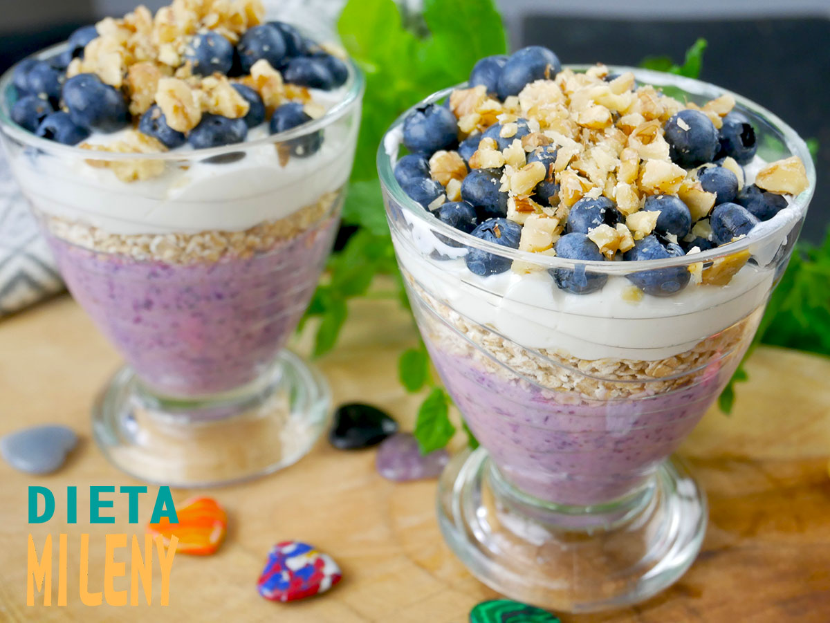Fit deser z borówkami - Dieta Mileny
